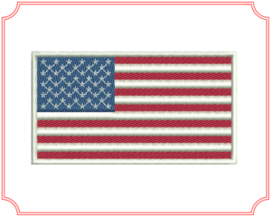 USA Flag Machine Embroidery Design | Pace Digitizing