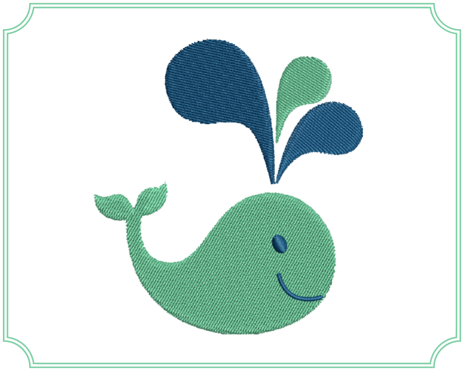 Whale Machine Embroidery Design | Pace Digitizing